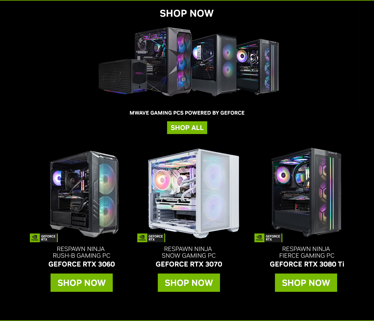Mwave Custom PCs + NVIDIA GeForce | Mwave